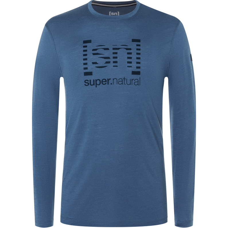 Super.Natural Herren Grid Logo Longsleeve kaufen | Bergzeit