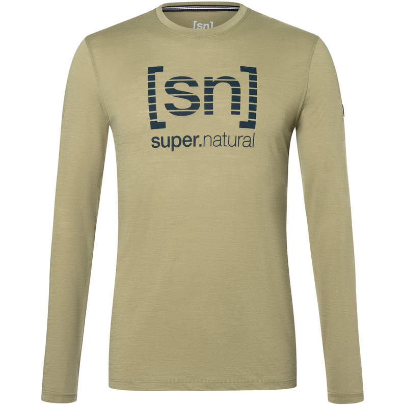 Super.Natural Herren Grid Logo Longsleeve kaufen | Bergzeit