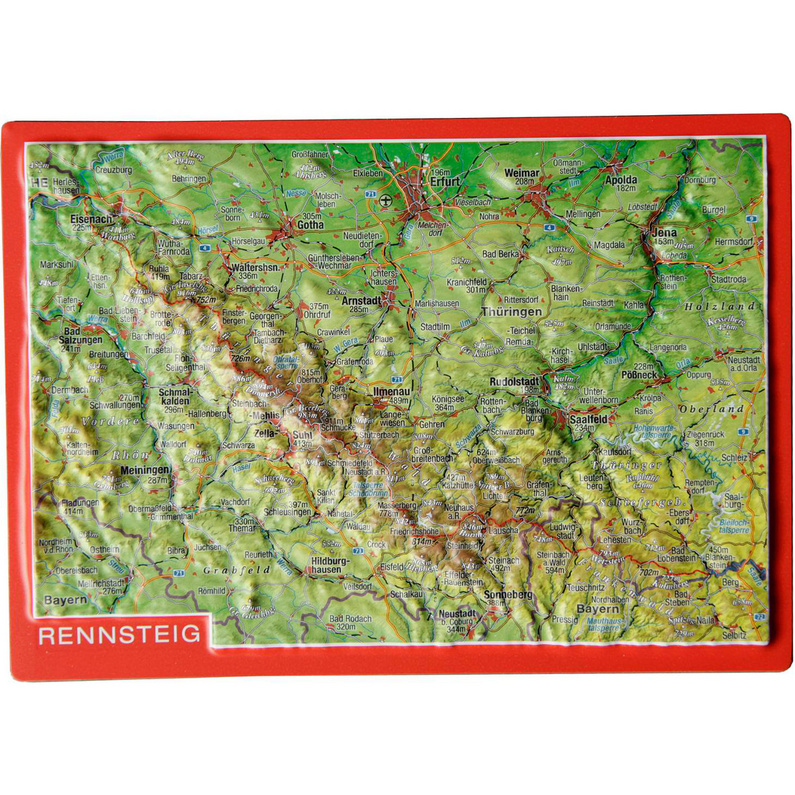 Georelief 3D Reliefpostkarte Rennsteig kaufen | Bergzeit